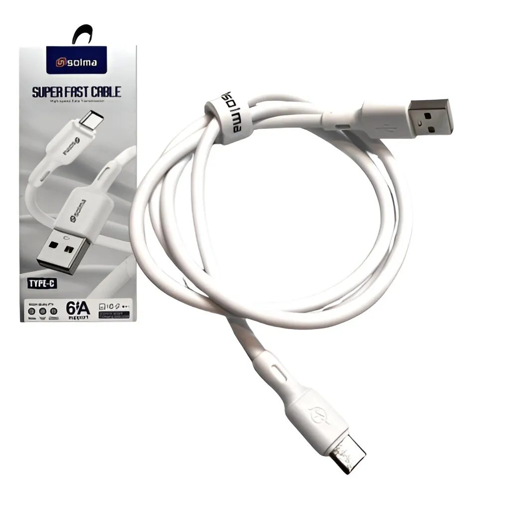 Cable USB Tipo C Solma 6A Super Fast | EL BAJO IMPORTADORA