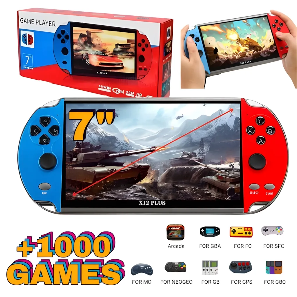 Game Player Screen 7″ MP5 X12 Plus +1000 Juegos | EL BAJO IMPORTADORA