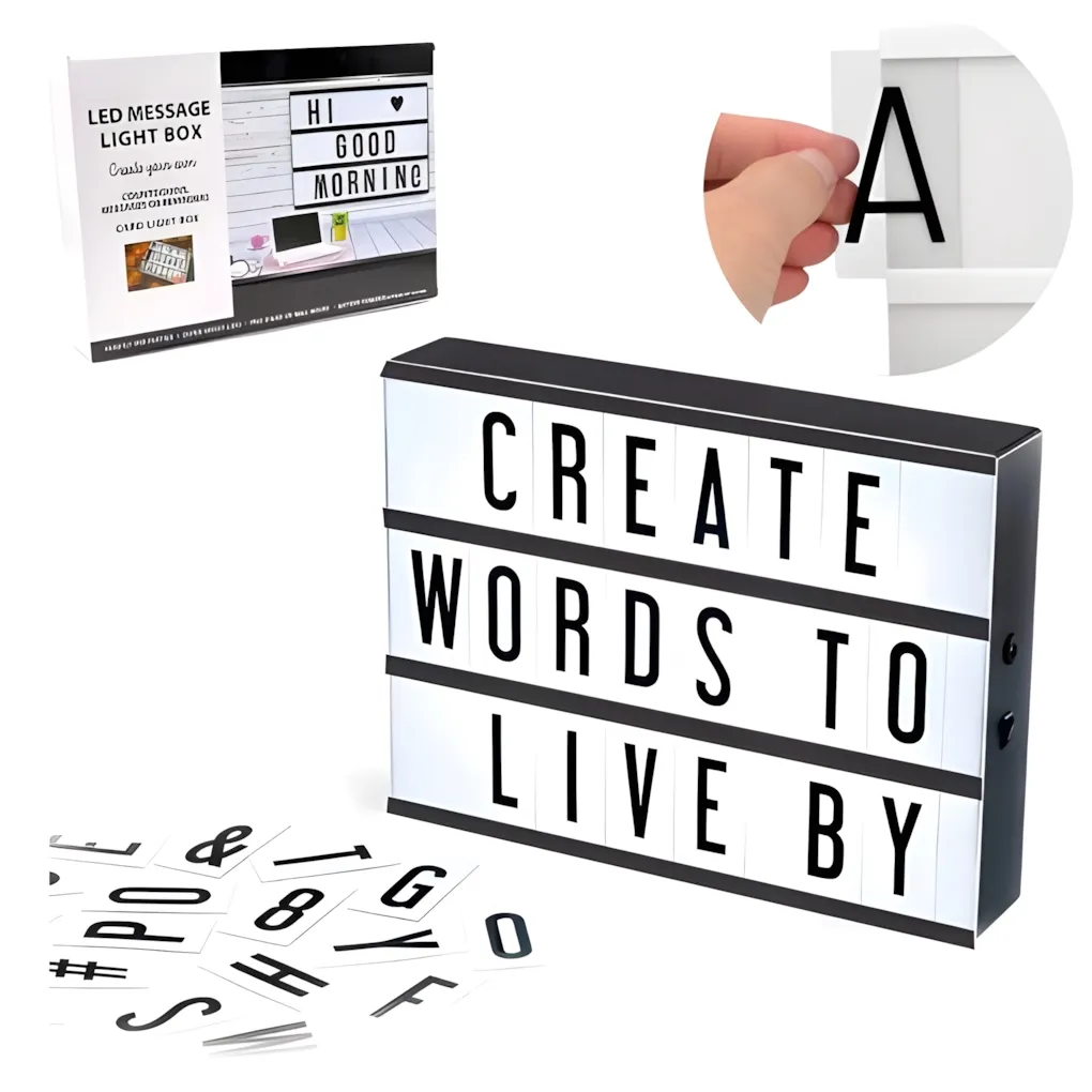 Cartel de Letras LED MESSAGE KA-A4 22x29cm | EL BAJO IMPORTADORA