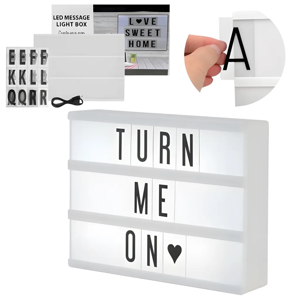 Cartel de Letras LED MESSAGE KA-A6 10x15cm | EL BAJO IMPORTADORA