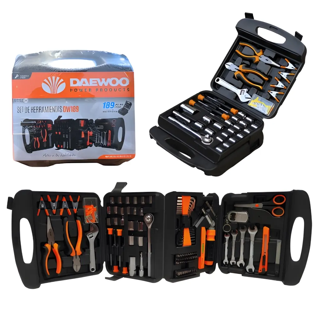 Set de Herramientas DAEWOO 189 Piezas DW189 | EL BAJO IMPORTADORA