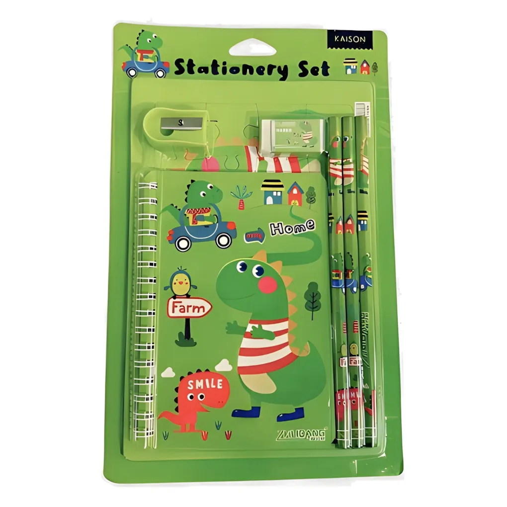 Kit Escolar Para Niños KAISON STATIONERY E-8838 | EL BAJO IMPORTADORA