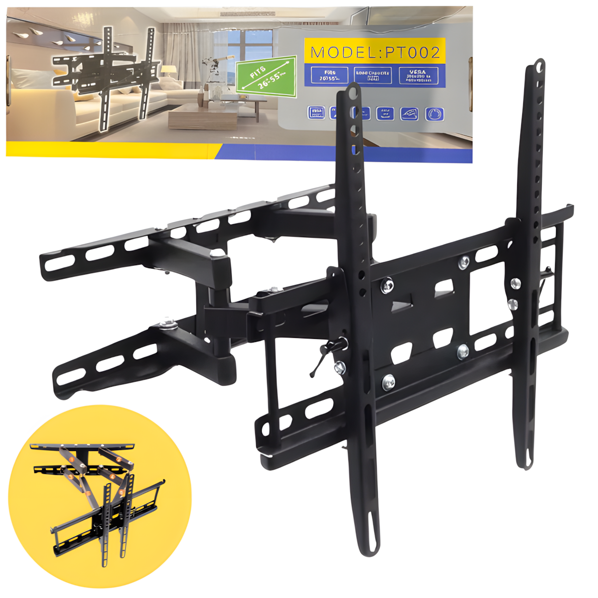 Soporte para TV 26″ a 55″ Pulgadas PT002 | EL BAJO IMPORTADORA