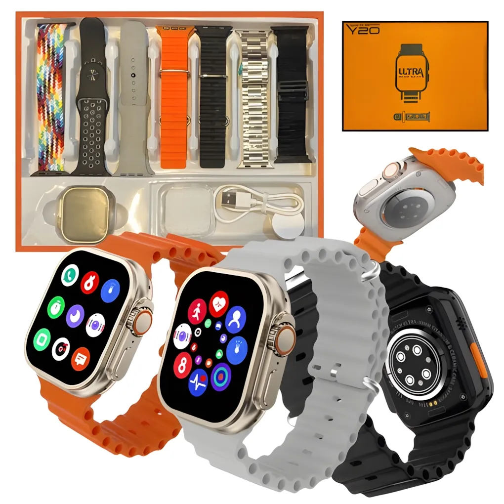 SmartWatch Y20 ULTRA Carga Inalámbrica 7 Mallas | EL BAJO IMPORTADORA