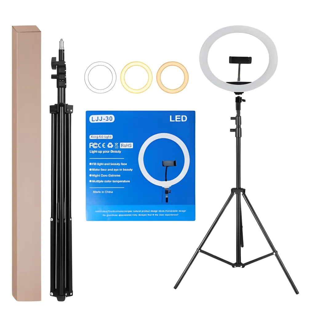 Aro de Luz 12″ Con Tripode LJJ-30 | EL BAJO IMPORTADORA