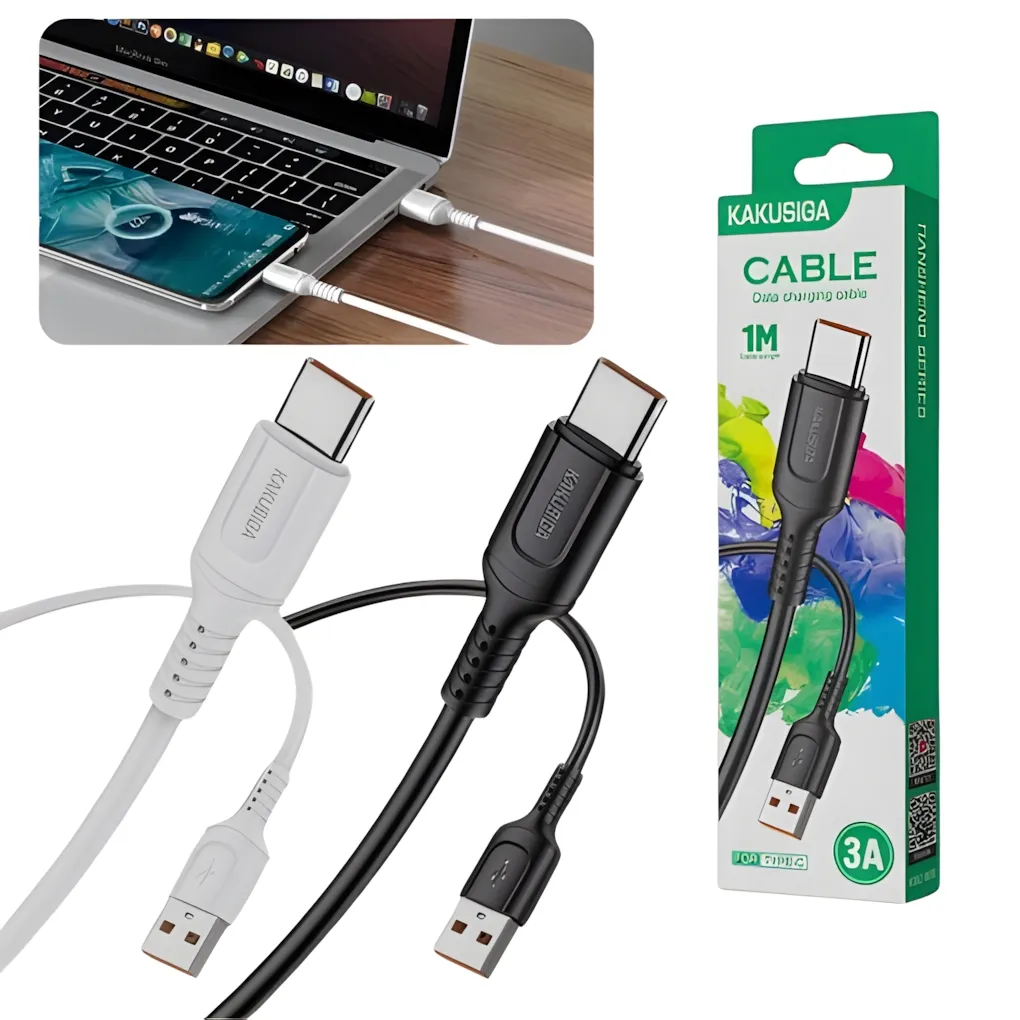 Cable 1 Metro 3A USB-A a USB-C KAKUSIGA | EL BAJO IMPORTADORA