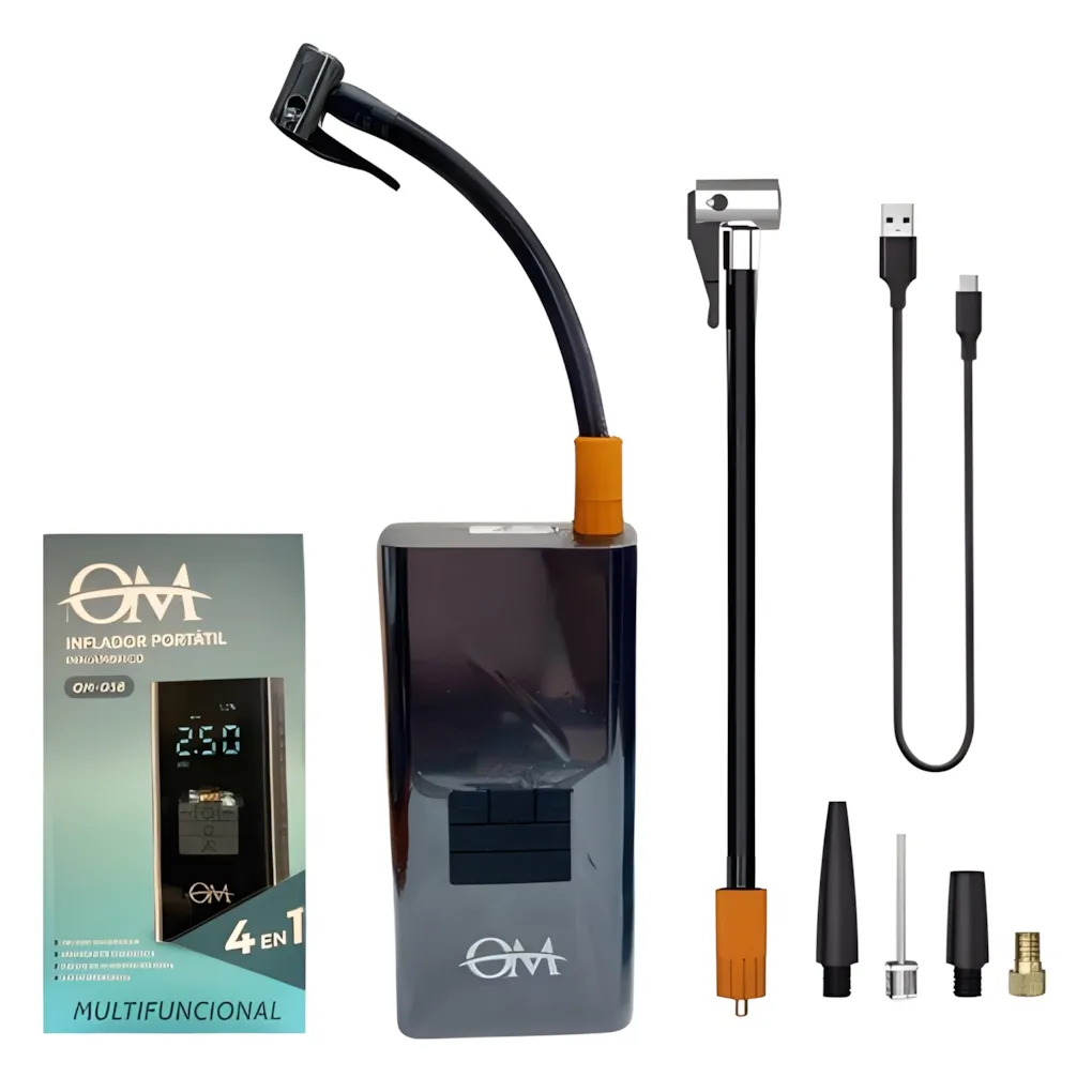 Inflador Inalámbrico Portátil 4 en 1 OM-058 | EL BAJO IMPORTADORA