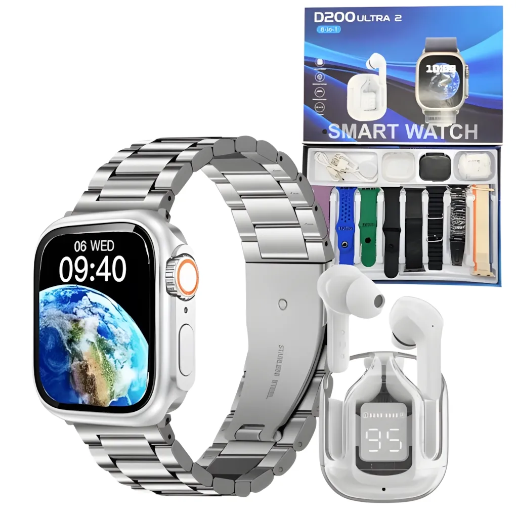 Smartwatch 8 en 1 Con Auricular D200 ULTRA | EL BAJO IMPORTADORA