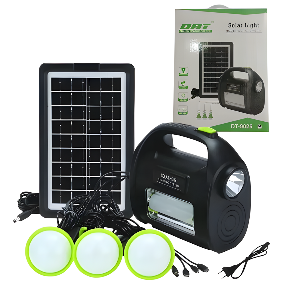 Linterna Con Panel Solar LIGHT DT-9025 | EL BAJO IMPORTADORA